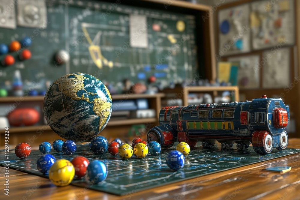 Interactive educational model of earth and solar system classroom ...