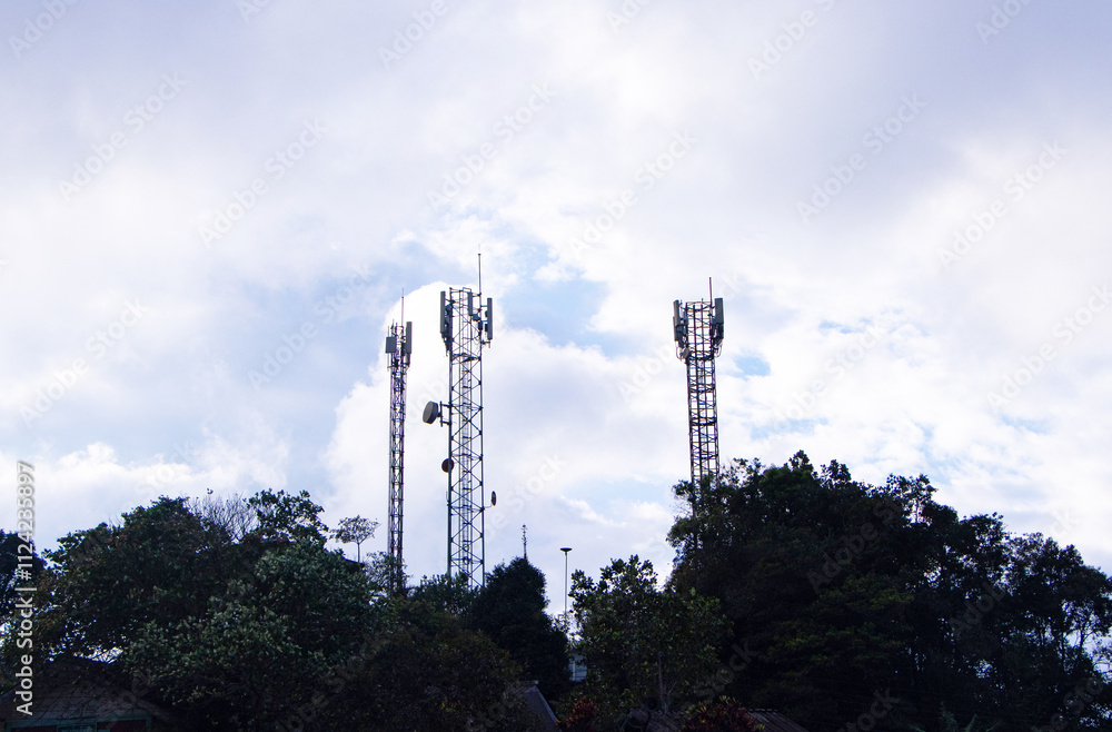 Communication tower telephone pole wireless technology signal future ...