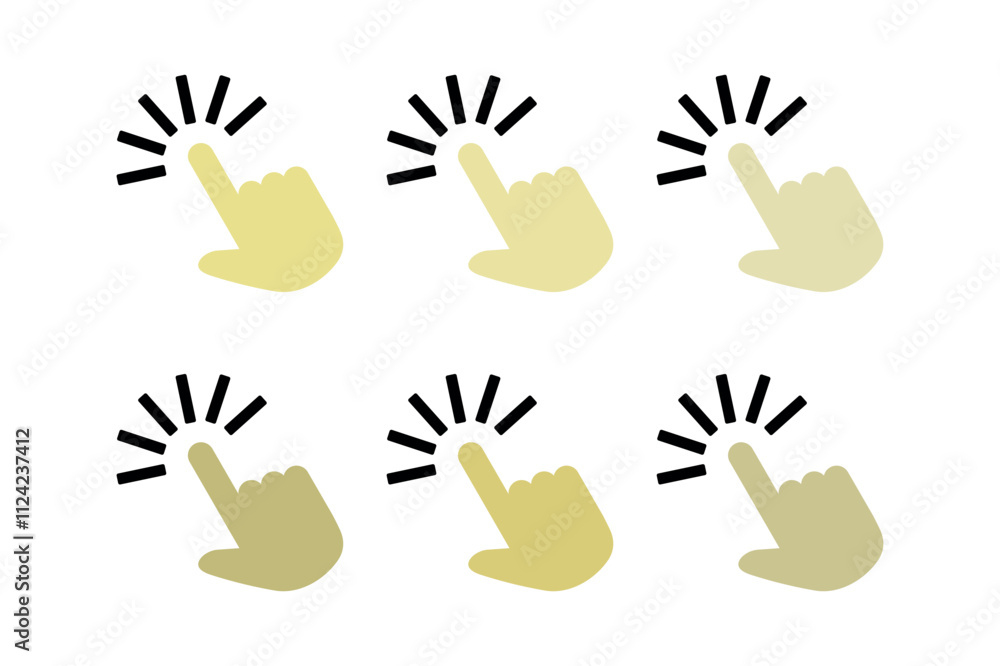 Professional hand gesture symbols for corporate use, artistic finger ...