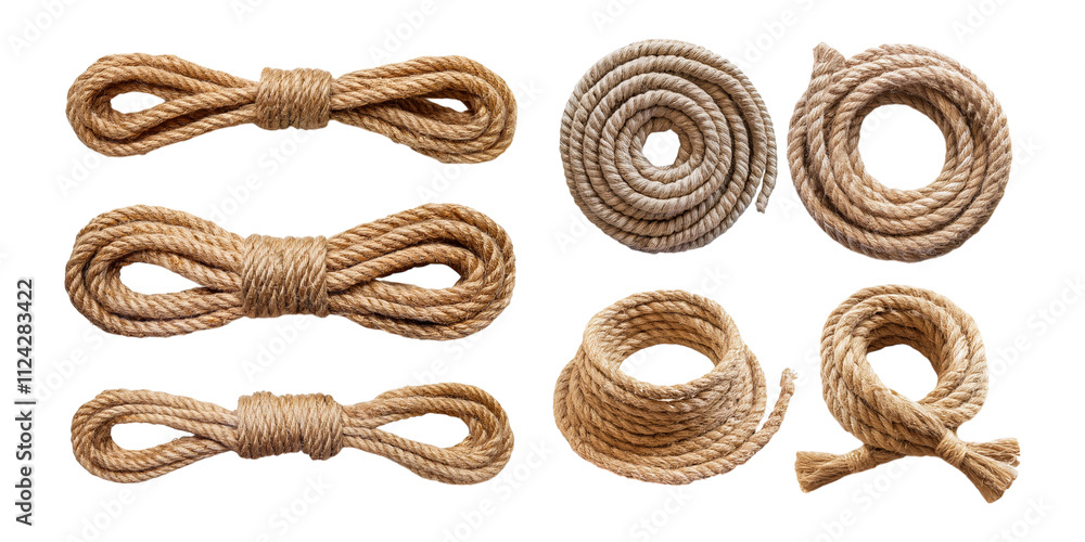 Various Twists and Knots of Natural Rope, set collection, mega bundle ...