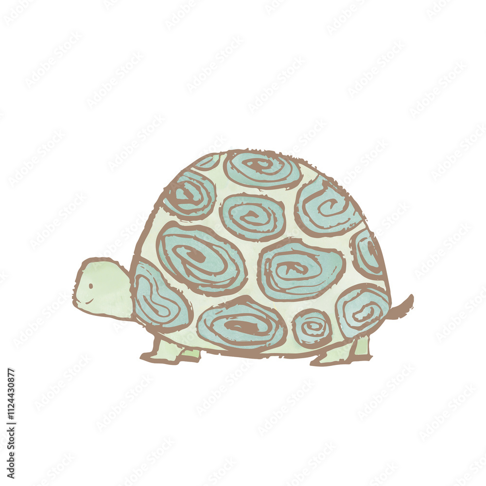 Beautiful stock illustration with cute turtle. Safari animal clip art ...