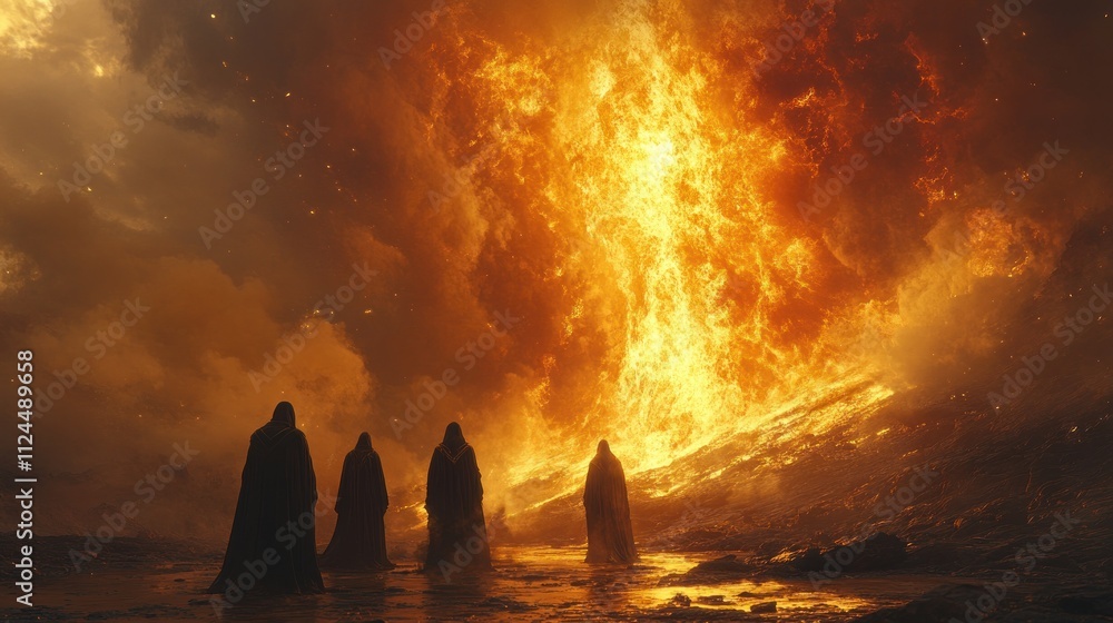 Descent of the Holy Spirit on the Apostles with Flames Symbolizing ...