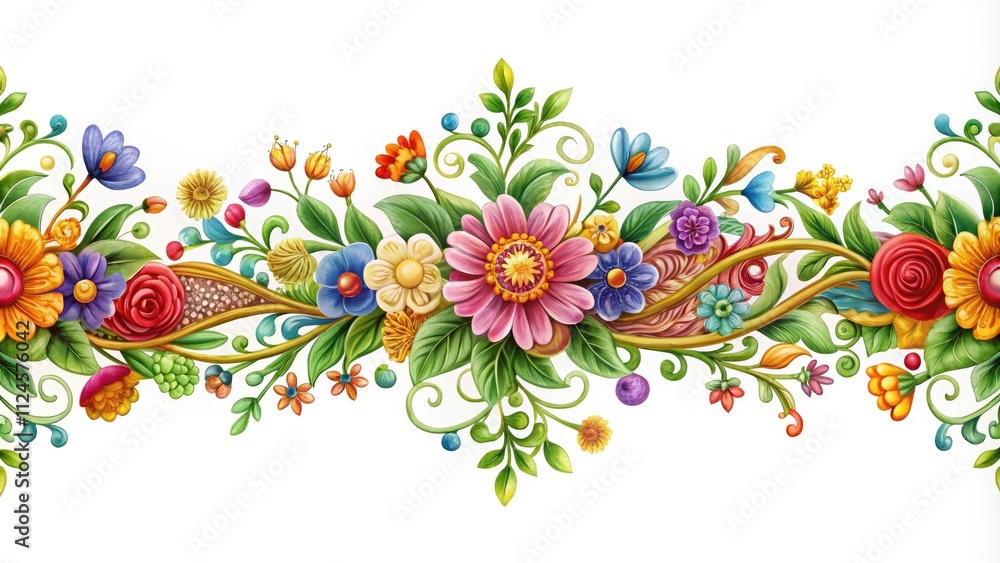 Floral Chapter Divider, Decorative Border, Line Separator, High Depth ...