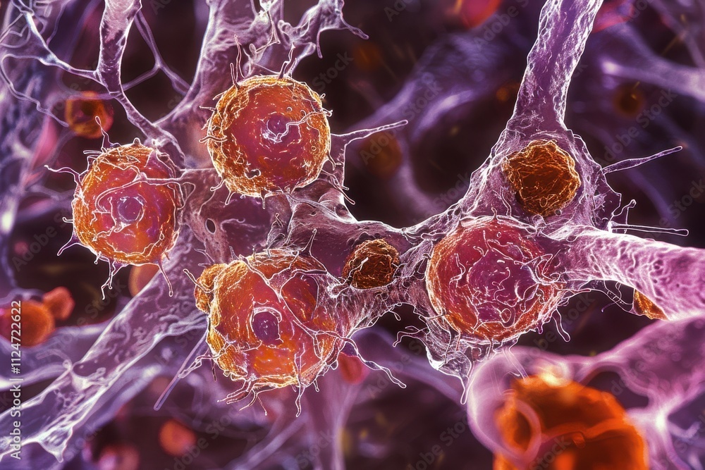 Bone Marrow Cells: An image of bone marrow cells, the site of blood ...