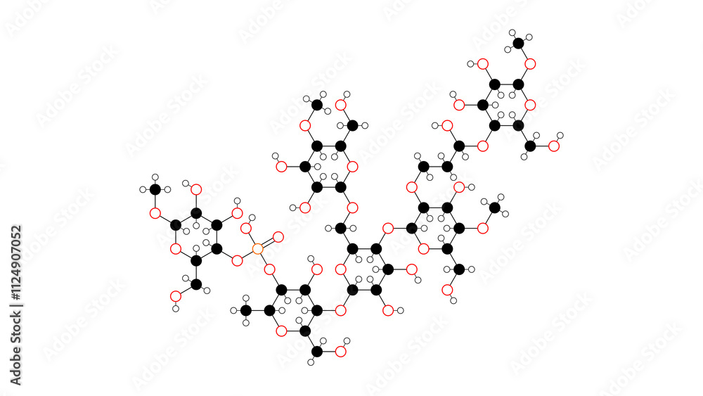 hydroxypropyl distarch phosphate molecule, structural chemical formula ...