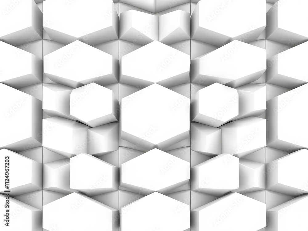 _3D cube patterns in light gray and white, clean and dynamic for ...