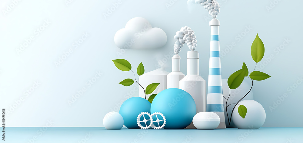 Industrial emissions reduction strategy urban environment infographic ...