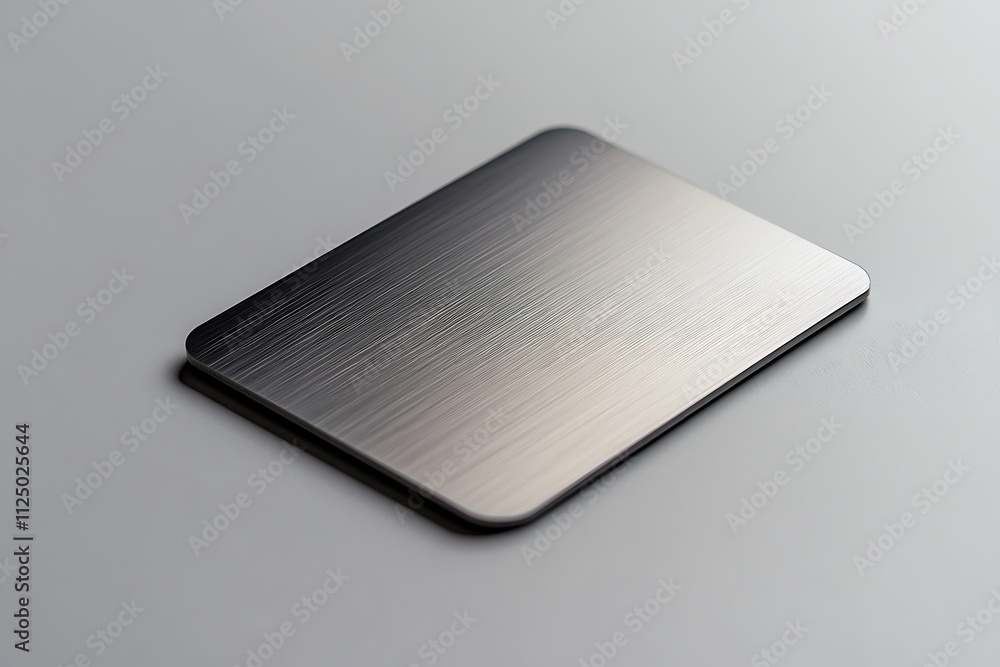 Abstract geometric badge, blank button template with metal texture ...