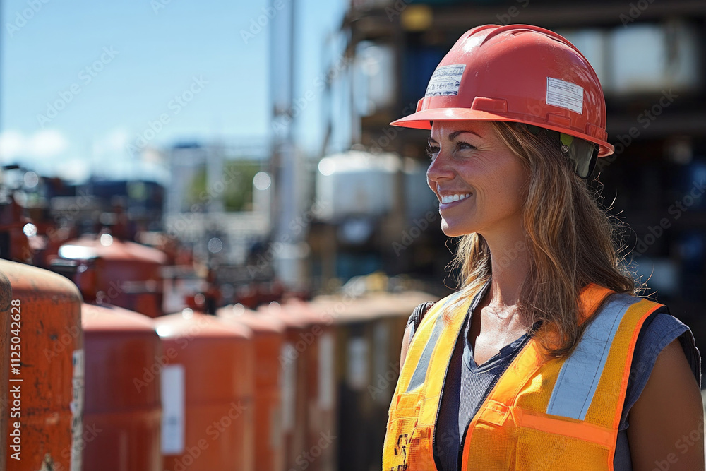 A workplace setting showing employees engaged in HSE training sessions ...