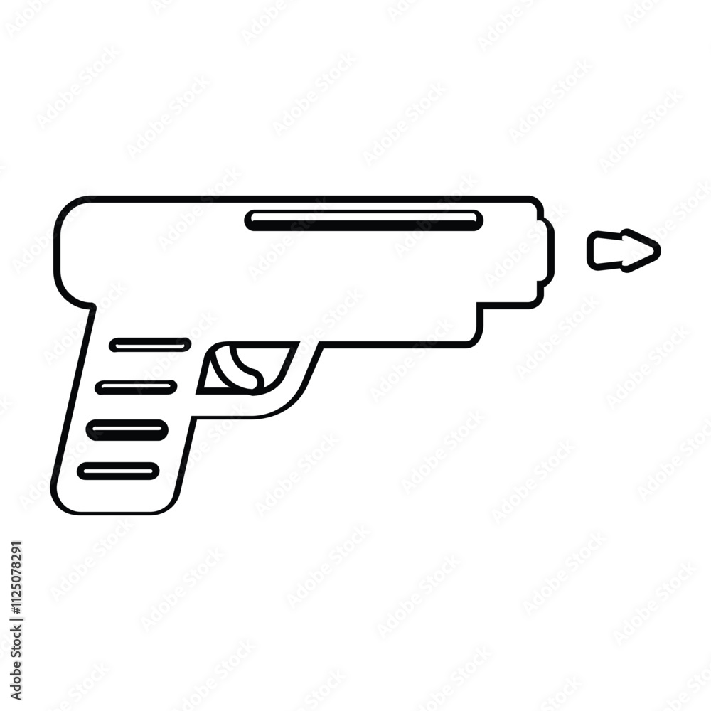 Black Vector Graphics of Beam, Gun, Laser & Weapon Icons for Design ...