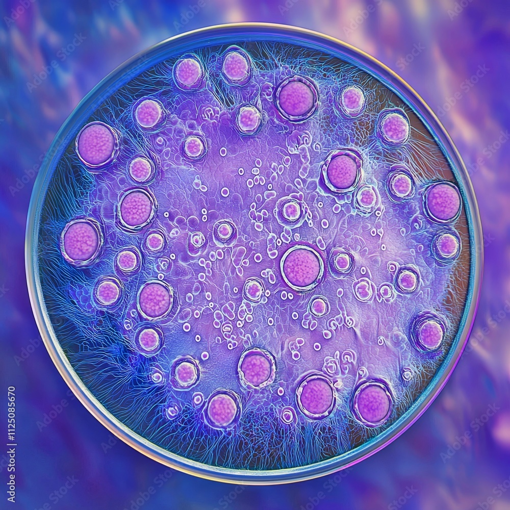 Cross section of Bacillus subtilis Bacteria Revealing Internal ...