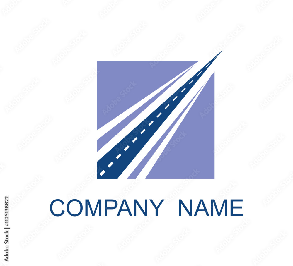 Curving tarred road logo or highway icon Circumflex Roads Logo Set ...