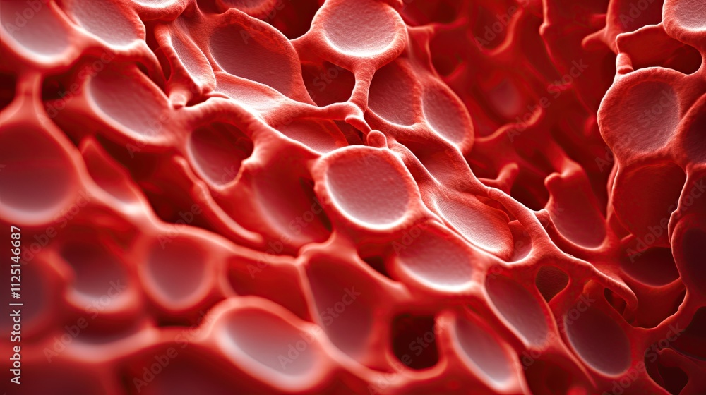Blood cells under the Electron microscope. Texture, background ...