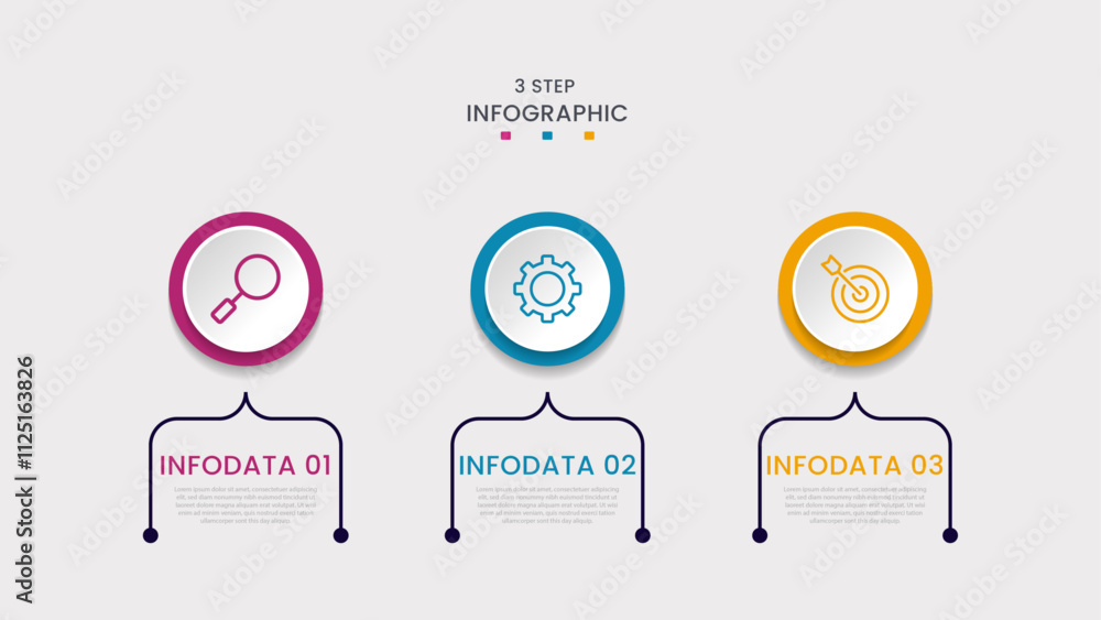 Business data visualization. Process chart. Abstract elements of a ...
