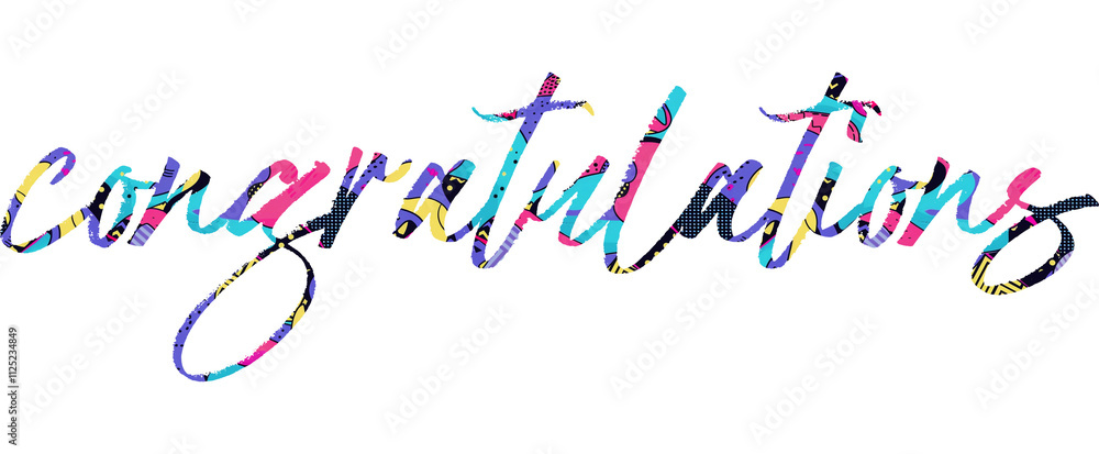 Congratulations Modern calligraphy. Hand drawn lettering of ...