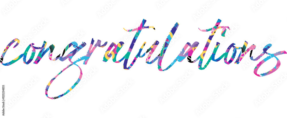 Congratulations Modern calligraphy. Hand drawn lettering of ...