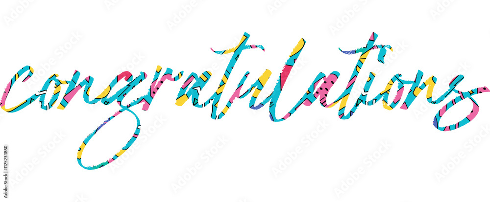 Congratulations Modern calligraphy. Hand drawn lettering of ...