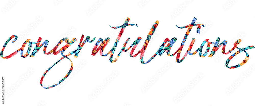 Congratulations Modern calligraphy. Hand drawn lettering of ...