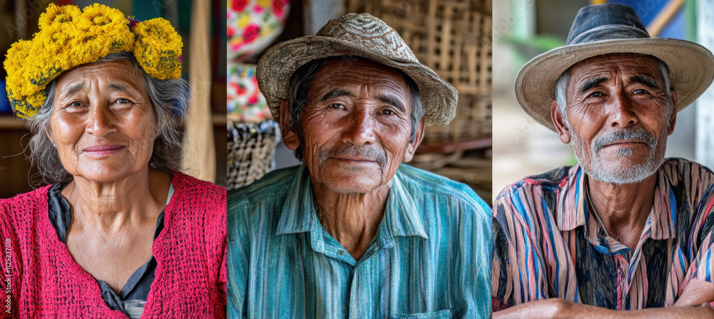 Indigenous people of guatemala showing traditional clothing and ...