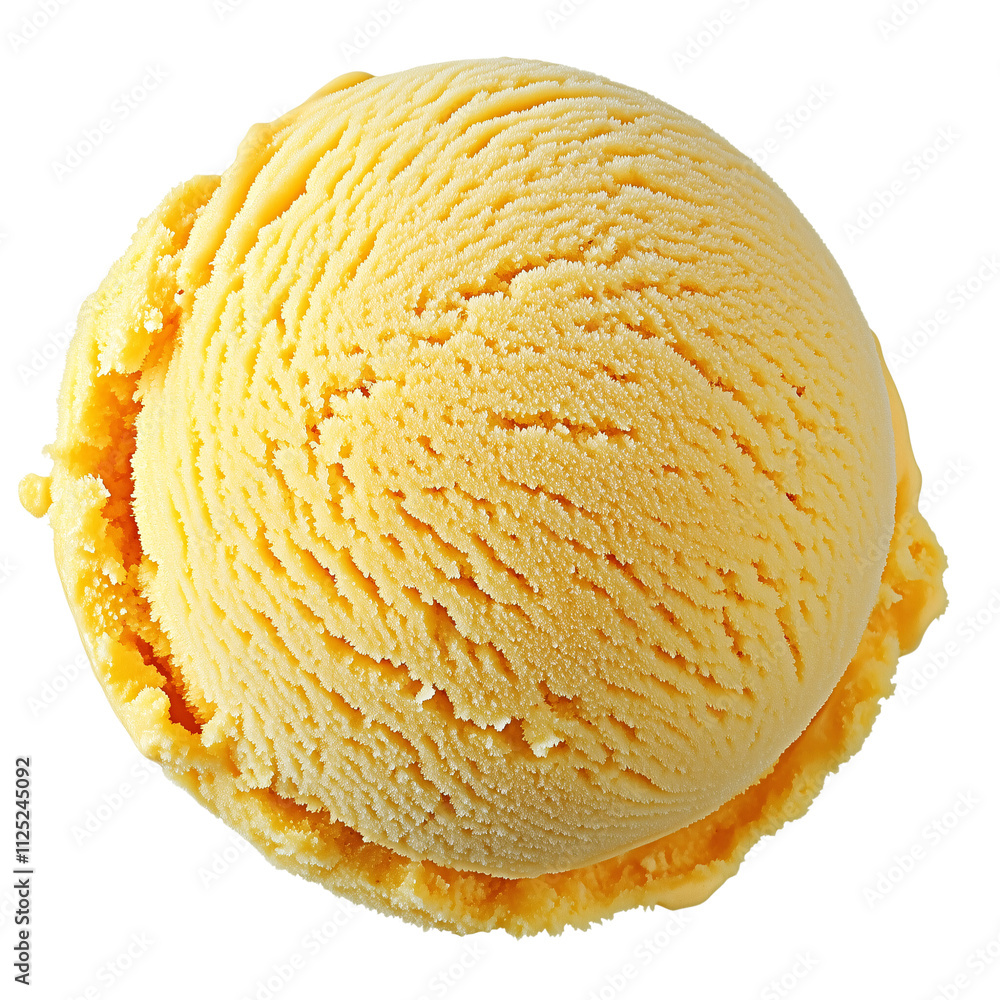 Delicious scoop of mango ice cream transparent background for culinary ...