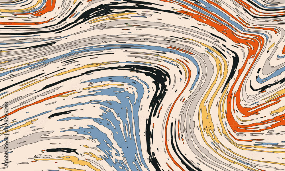 A colorful composition of liquid art. Dynamic shapes create a vortex ...