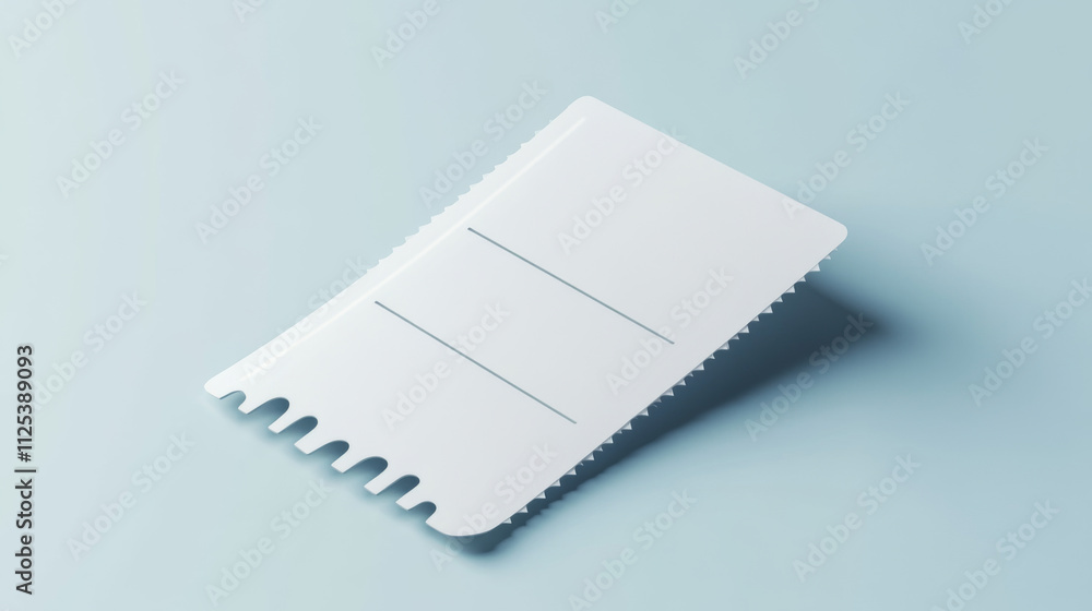 White textured coupon or ticket 3d mockup. Realistic vector ...