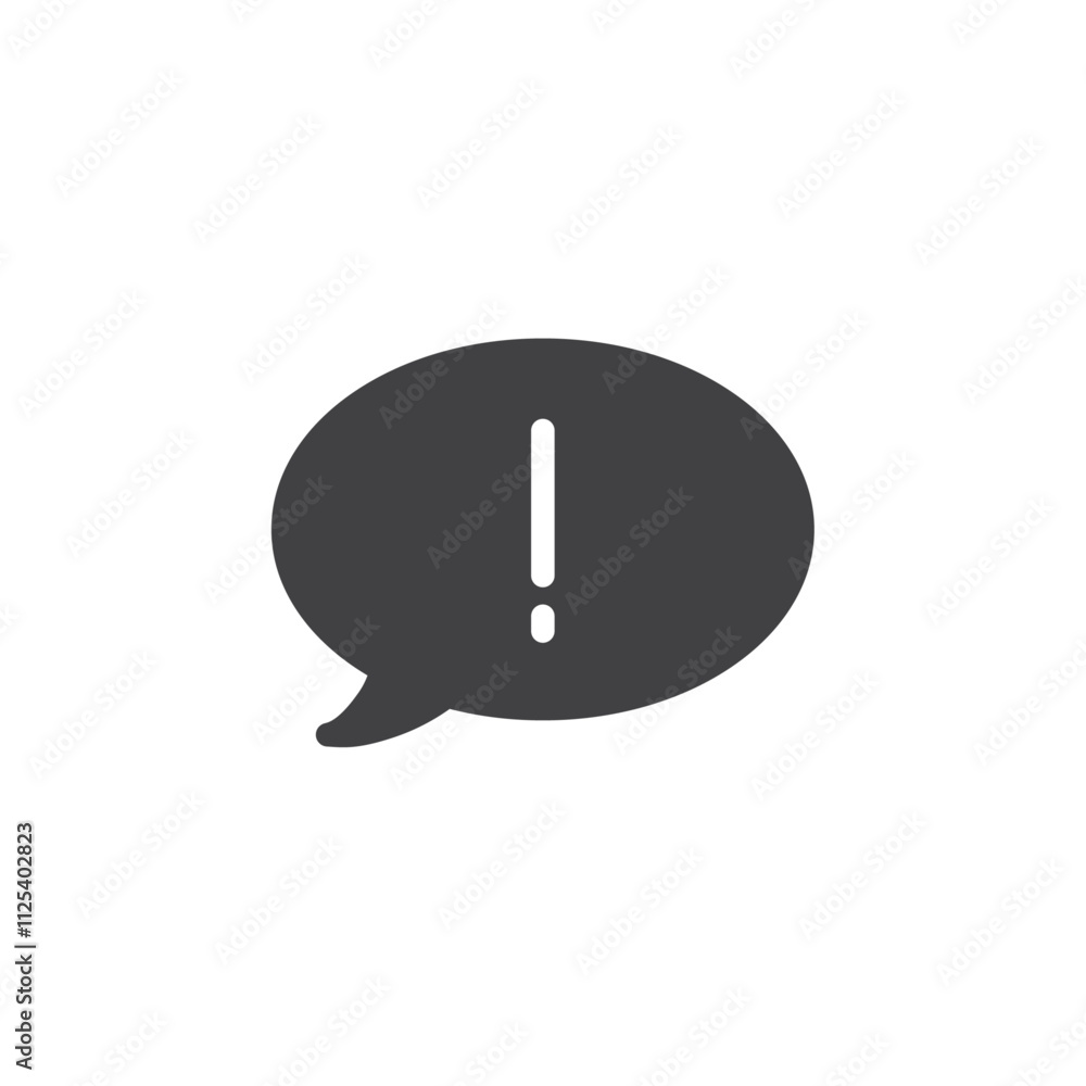 bubbles with exclamation mark icon Vector logo outline Stock Vector ...