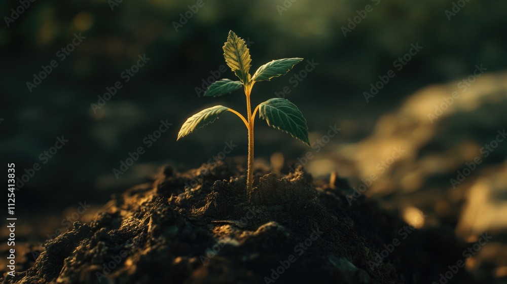 Resilient Growth: A Young Seedling Thriving Amidst the Decay of an Old ...