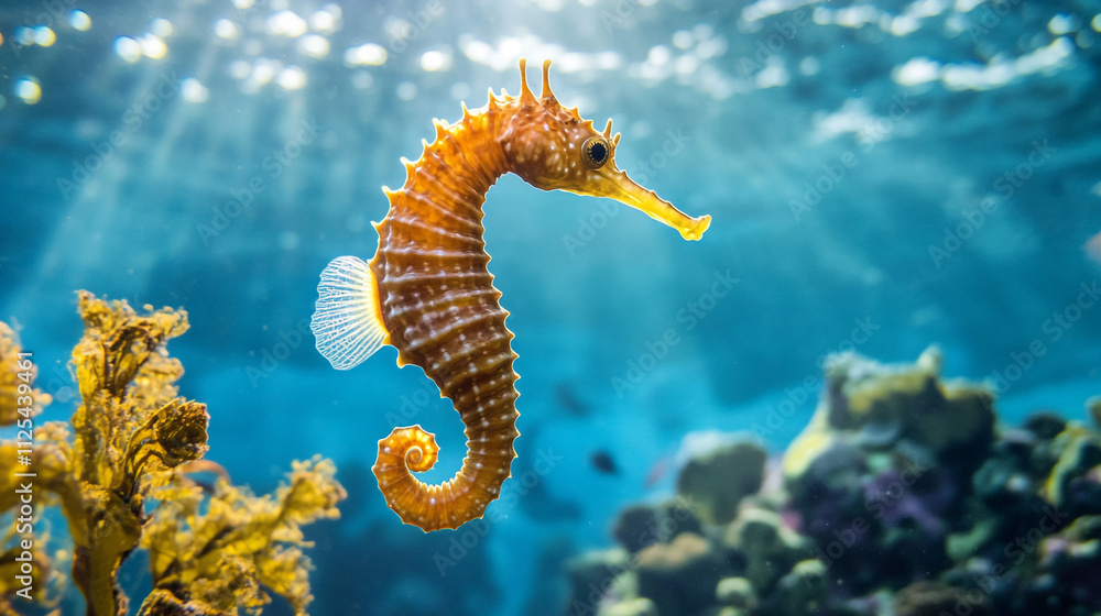 Underwater Seahorse Ocean Wildlife Marine Life Aquatic Animal Coral ...