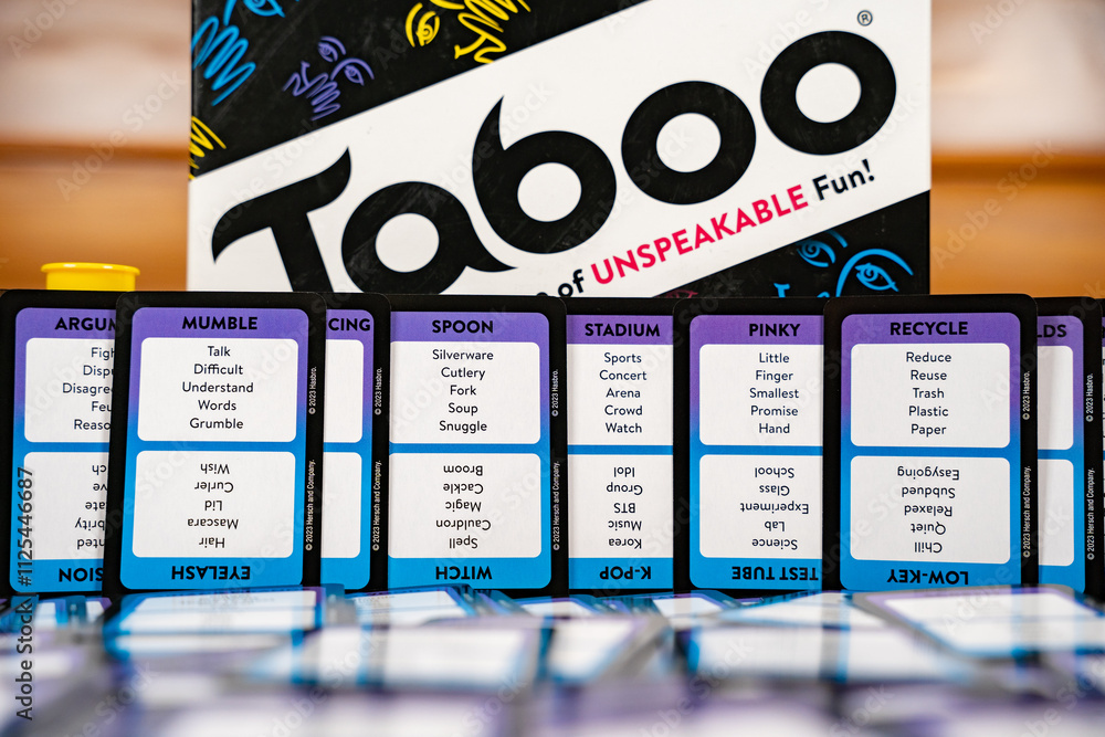 Words from the board game Taboo. Taboo is a popular word, guessing, and party game. Toronto ...