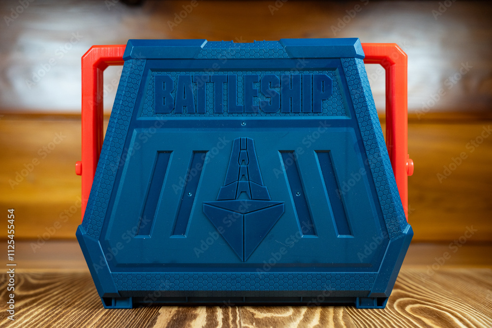 Box of the Battleship board game. Battleship is a strategy type ...