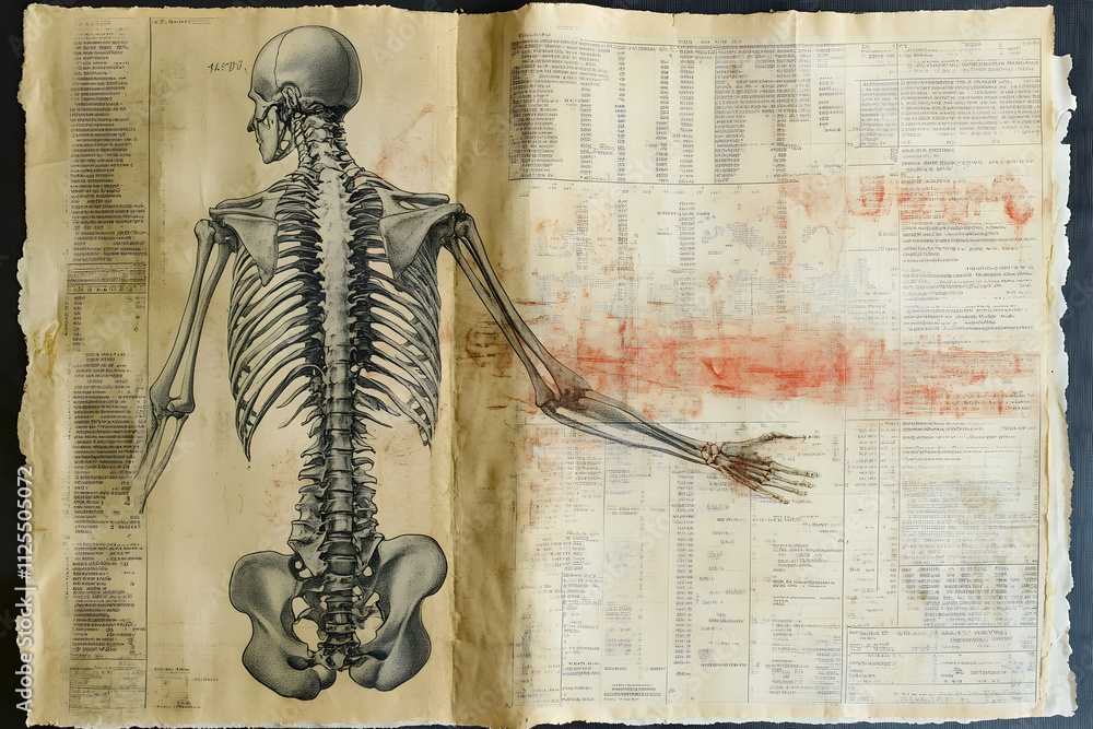 Highlighted spinal anatomy: vivid depiction of back pain and posture ...