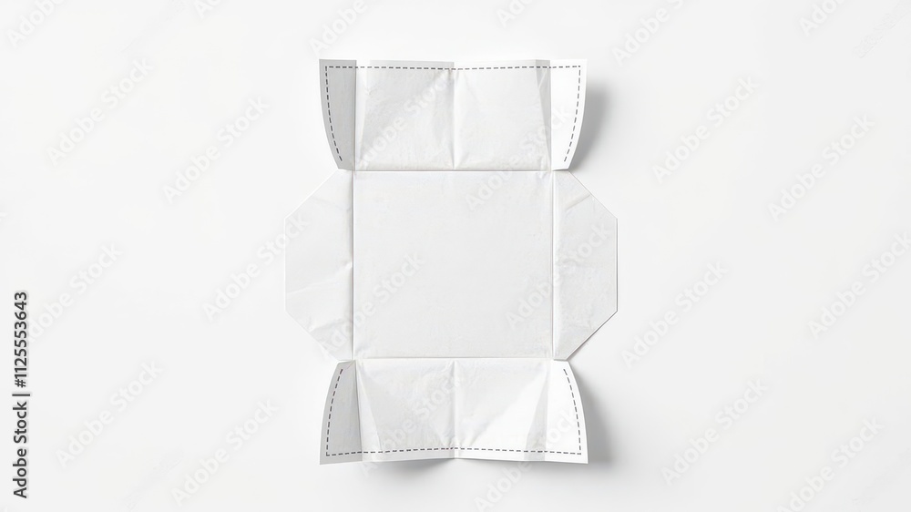 Carton box dieline template for bottle packaging mockup with die-cut ...