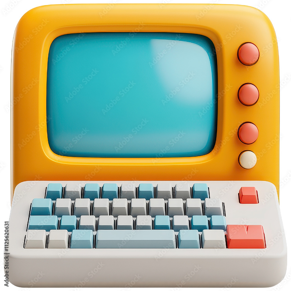 Vintage Computer Design: Nostalgic Icon of 80s Technology and Digital ...