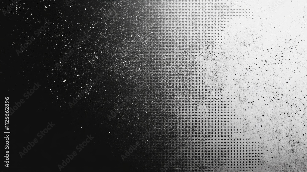 Grunge halftone gradient background. Faded grit noise texture. White ...