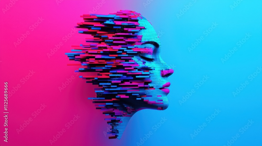 Narcissist and ego personality, A digital art piece featuring a ...