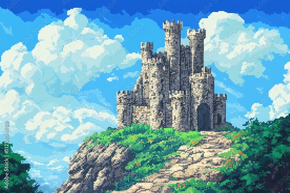 Retro pixel art.Pixel graphics.Pixel art style.Pixelated designs.8-bit ...