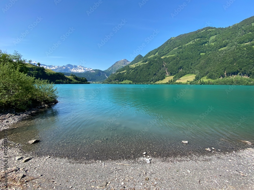 Lake Lungern or Natural reservoir Lungerersee - Canton of Obwald ...