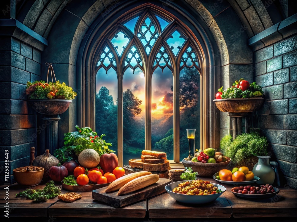 Dark, dramatic food photography evokes Gothic architecture; intricate ...