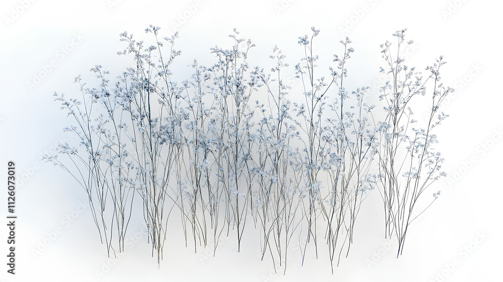 Littile bluestem with white background, 3D rendering, for illustration ...