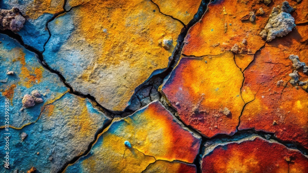 Macro Photography: Cracked Concrete Texture, Aged Rustic Surface, Deep ...