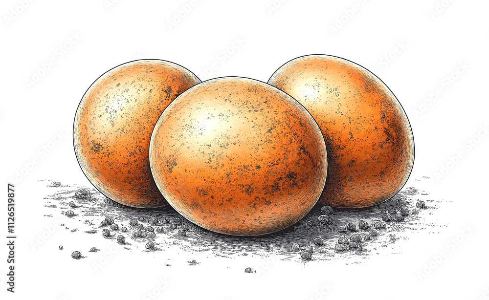 Nest with eggs, sketch. Vintage retro print, hand-drawn illustration ...