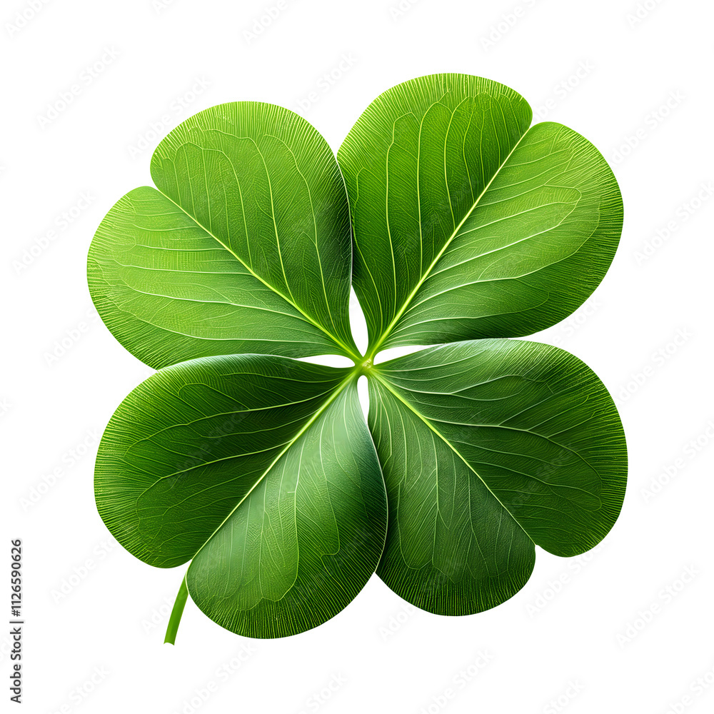 four leaf clover isolated white background,Clover Leaf,Nature's Symbol ...