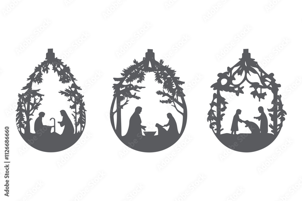Christmas Clipart, Elegant Christmas Elements for Cricut and Silhouette ...