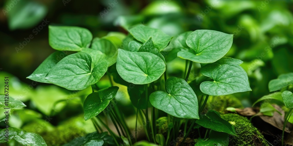 Arrow shaped leaves of the Cuckoopint, also known as Arum maculatum ...