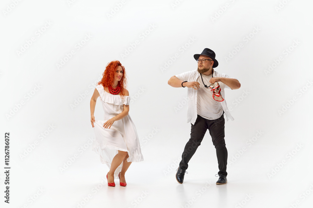 Classic dancers practice salsa passionately, perfecting each step and ...
