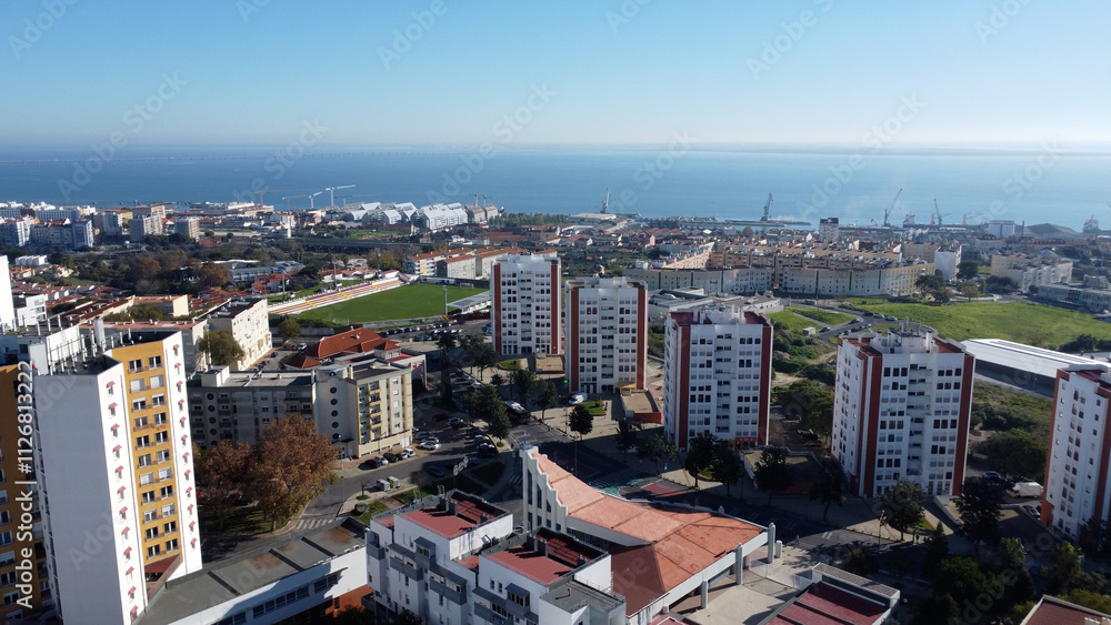 Chelas Lisboa Vista Aérea Drone Obras Stock Photo Adobe Stock