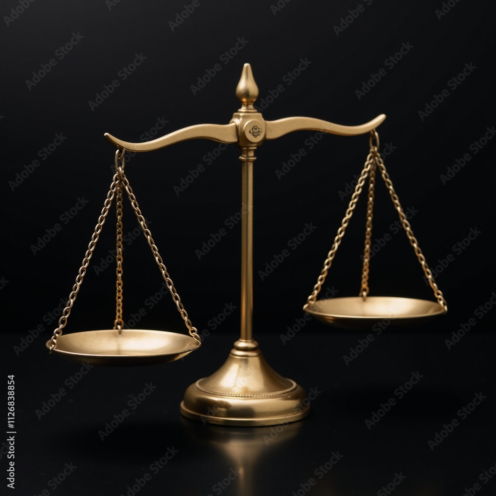 Dark-toned image portraying symbol of justice balance scales Stock ...