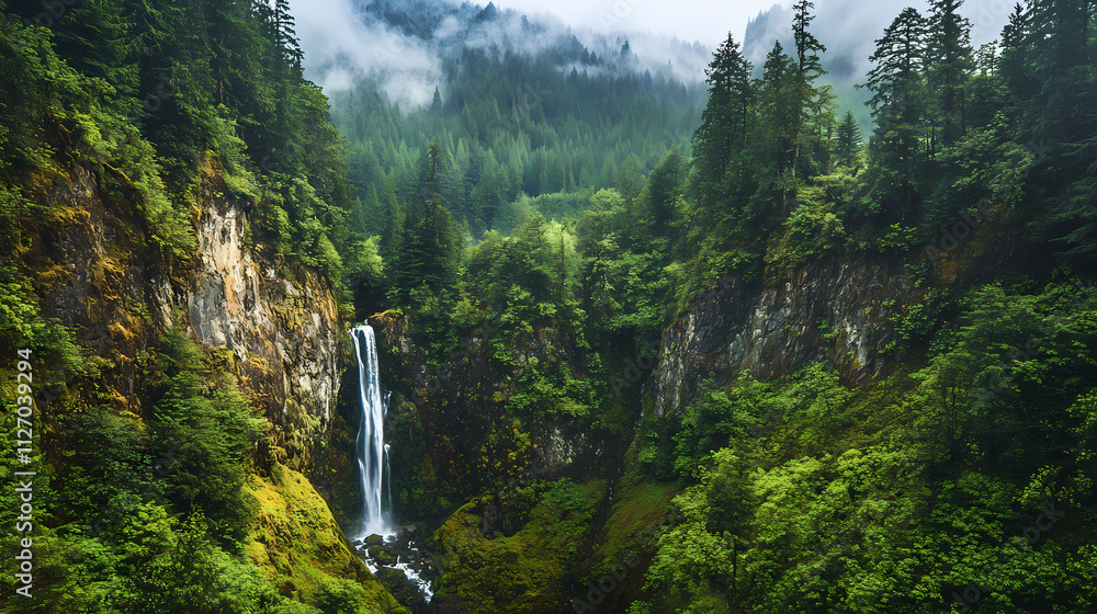 Olympic national park's enchanted valley, where waterfalls cascade from ...