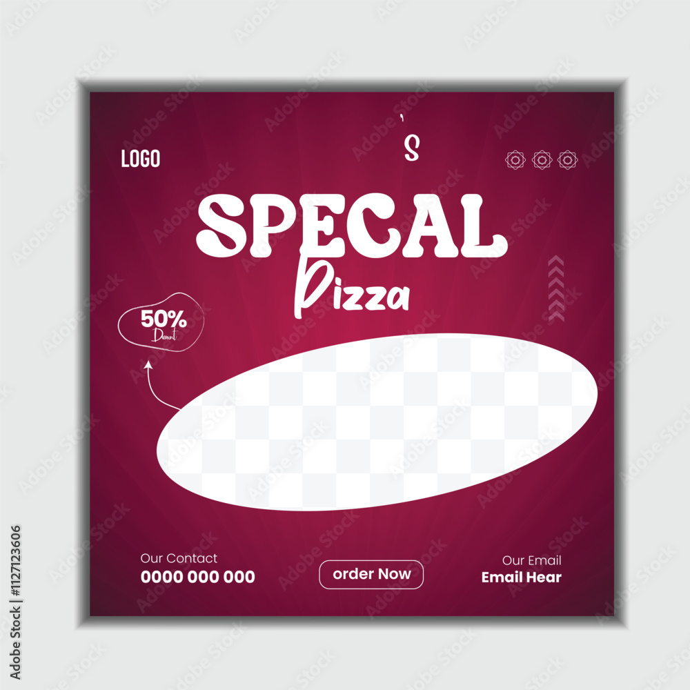 Social media post templates set with cityscape vector illustration on ...